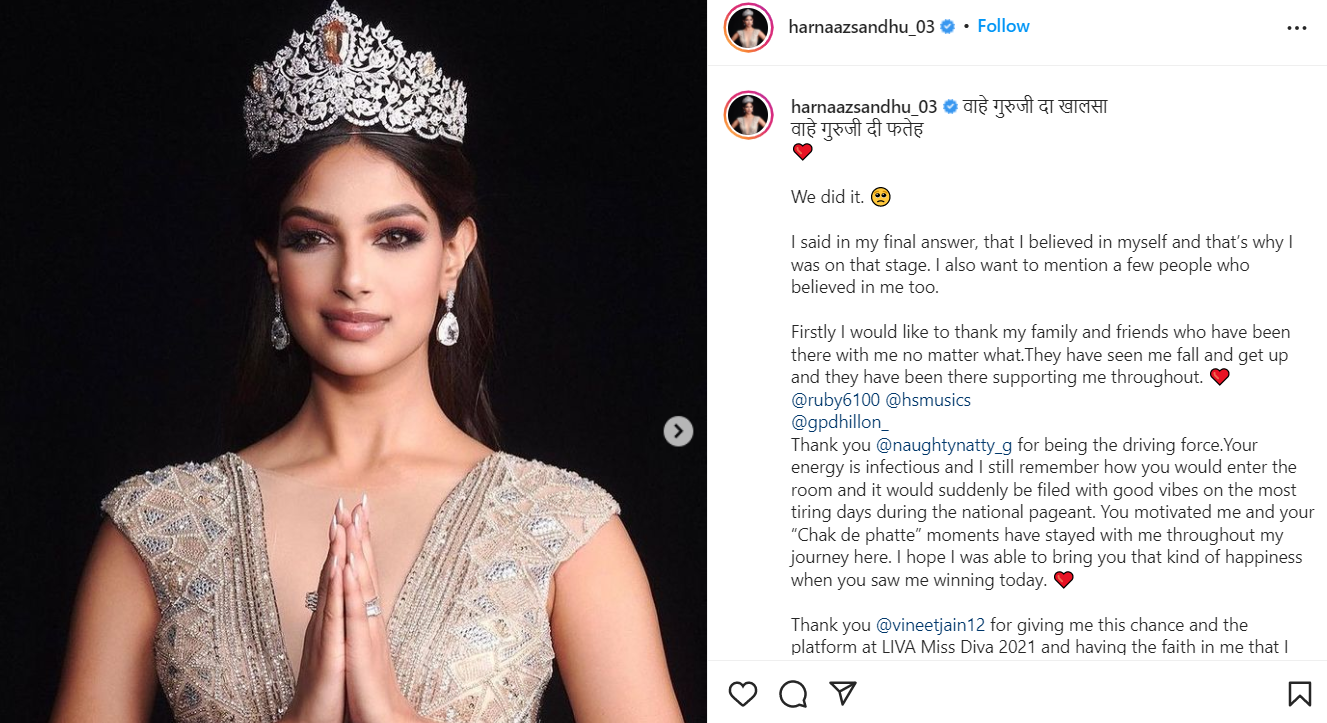 Biography of Harnaaz Sandhu - SikhHeros : Chronicles of Culture, News ...